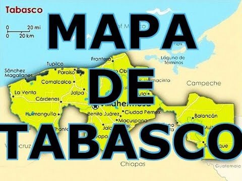 Mapa detallado del estado de Tabasco con nombres | Actualizado mayo 2026