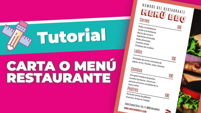 Tarjetas de Menú para Imprimir Gratis: Crea las Tuyas Fácilmente ...